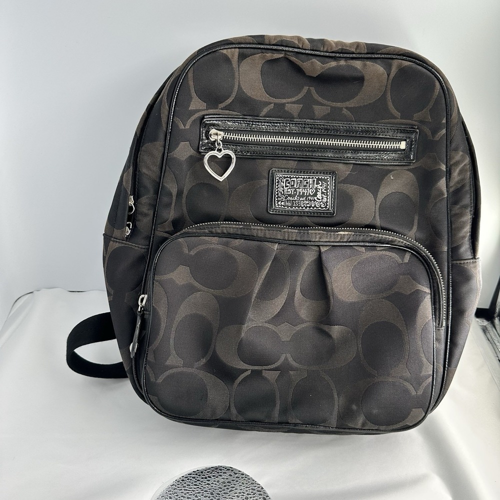 Coach Backpack Daisy Signature Backpack Black - Gem